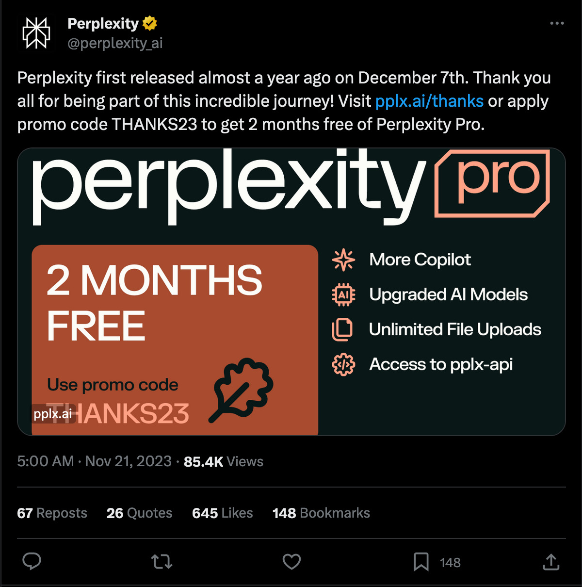 Perplexity AI －進階AI搜尋及無需VPN使用ChatGPT/Cluade